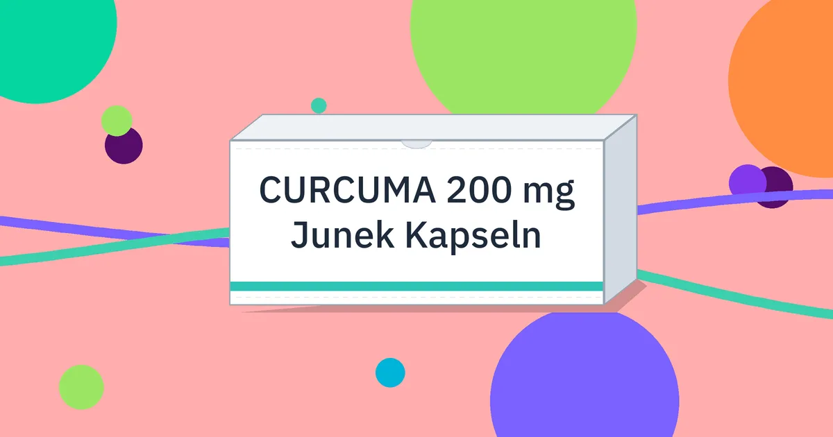 Symbolbild: Packung mit der Aufschrift CURCUMA 200 mg Junek Kapseln (PZN 10053316) – Verfügbarkeit und Bezug in Apotheken in Frankfurt am Main