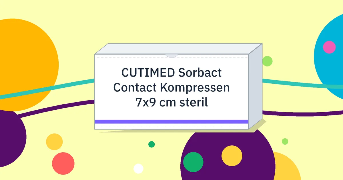 Symbolbild: Packung mit der Aufschrift CUTIMED Sorbact Contact Kompressen 7x9 cm steril (PZN 20114349) – Verfügbarkeit und Bezug in Apotheken in Frankfurt am Main