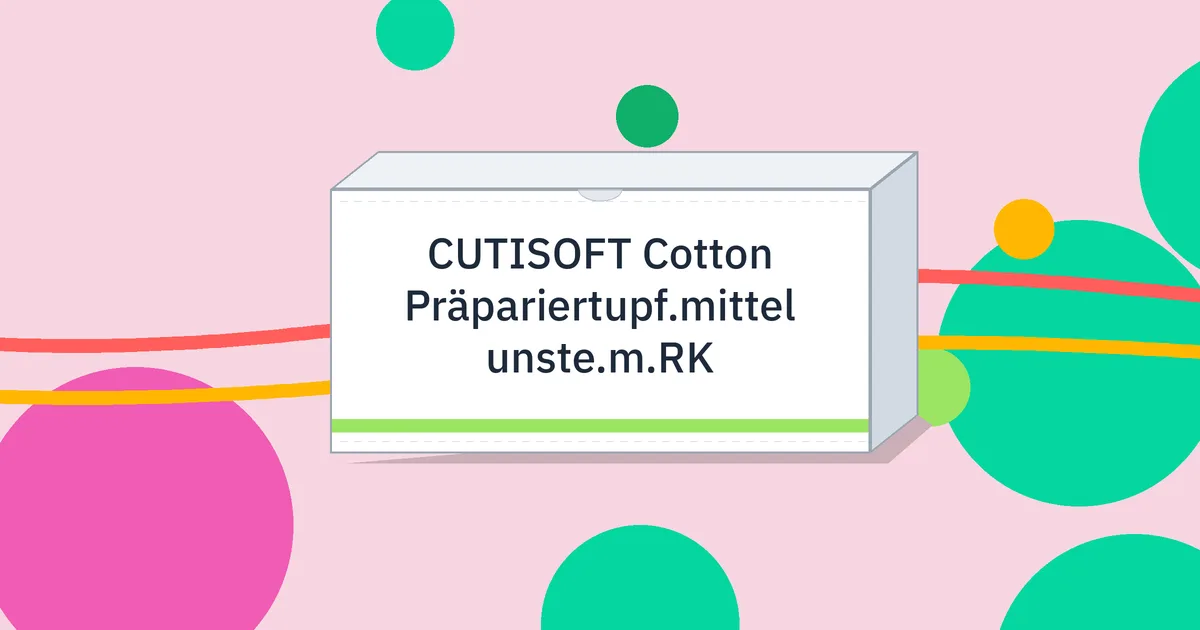 Symbolbild: Packung mit der Aufschrift CUTISOFT Cotton Präpariertupf.mittel unste.m.RK (PZN 03902105) – Verfügbarkeit und Bezug in Apotheken in Frankfurt am Main