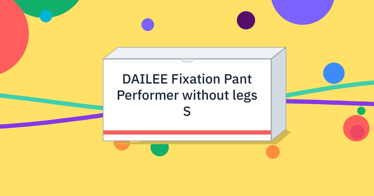 Symbolbild: Packung mit der Aufschrift DAILEE Fixation Pant Performer without legs S (PZN 13863659) – Verfügbarkeit und Bezug in Apotheken in Frankfurt am Main