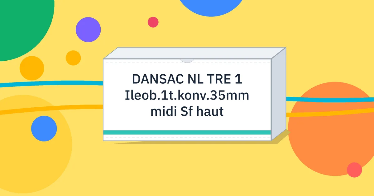 Symbolbild: Packung mit der Aufschrift DANSAC NL TRE 1 Ileob.1t.konv.35mm midi Sf haut (PZN 16197097) – Verfügbarkeit und Bezug in Apotheken in Frankfurt am Main
