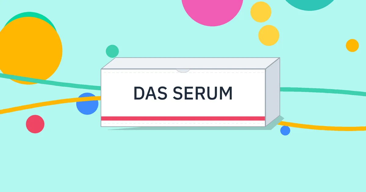 Symbolbild: Packung mit der Aufschrift DAS SERUM (PZN 20330001) – Verfügbarkeit und Bezug in Apotheken in Frankfurt am Main