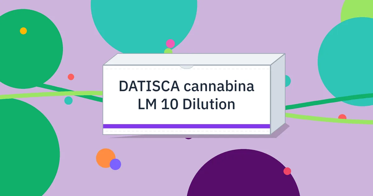 Symbolbild: Packung mit der Aufschrift DATISCA cannabina LM 10 Dilution (PZN 13461895) – Verfügbarkeit und Bezug in Apotheken in Frankfurt am Main