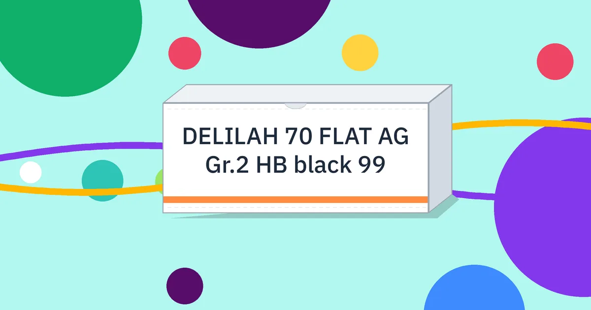 Symbolbild: Packung mit der Aufschrift DELILAH 70 FLAT AG Gr.2 HB black 99 (PZN 13847850) – Verfügbarkeit und Bezug in Apotheken in Frankfurt am Main