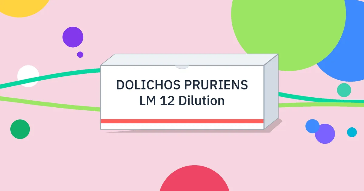 Symbolbild: Packung mit der Aufschrift DOLICHOS PRURIENS LM 12 Dilution (PZN 13466562) – Verfügbarkeit und Bezug in Apotheken in Frankfurt am Main