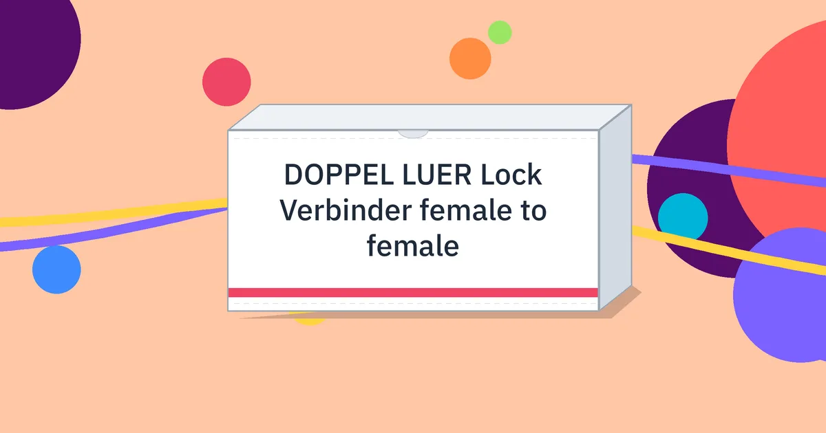 Symbolbild: Packung mit der Aufschrift DOPPEL LUER Lock Verbinder female to female (PZN 13415613) – Verfügbarkeit und Bezug in Apotheken in Frankfurt am Main