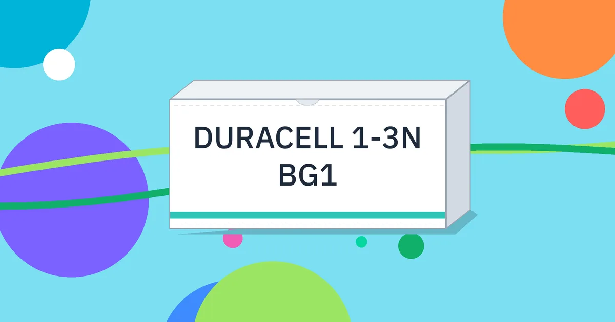 Symbolbild: Packung mit der Aufschrift DURACELL 1-3N BG1 (PZN 00374232) – Verfügbarkeit und Bezug in Apotheken in Frankfurt am Main