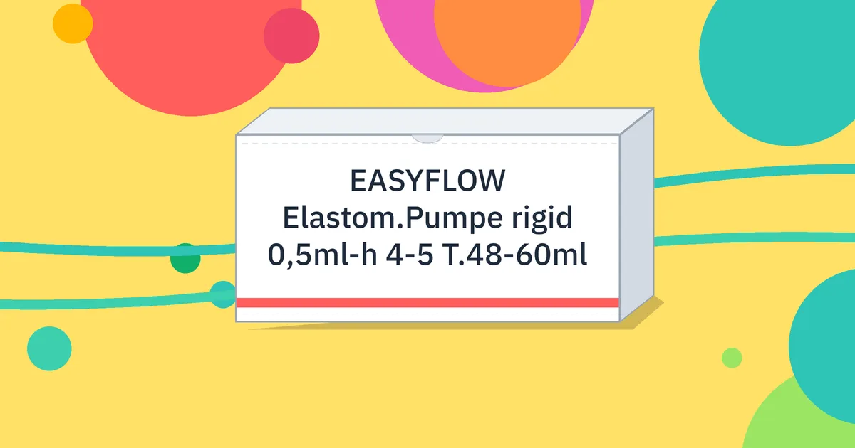 Symbolbild: Packung mit der Aufschrift EASYFLOW Elastom.Pumpe rigid 0,5ml-h 4-5 T.48-60ml (PZN 19262292) – Verfügbarkeit und Bezug in Apotheken in Frankfurt am Main