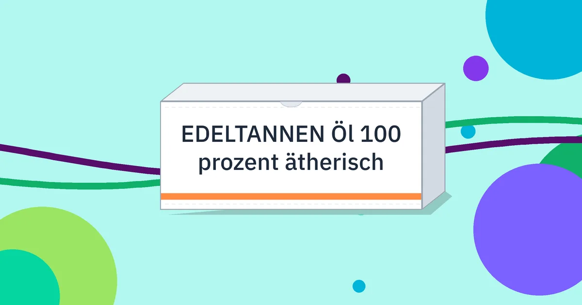 Symbolbild: Packung mit der Aufschrift EDELTANNEN Öl 100 prozent ätherisch (PZN 07205449) – Verfügbarkeit und Bezug in Apotheken in Frankfurt am Main