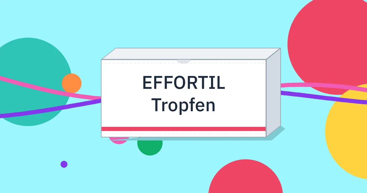 Symbolbild: Packung mit der Aufschrift EFFORTIL Tropfen (PZN 04661589) – Verfügbarkeit und Bezug in Apotheken in Frankfurt am Main