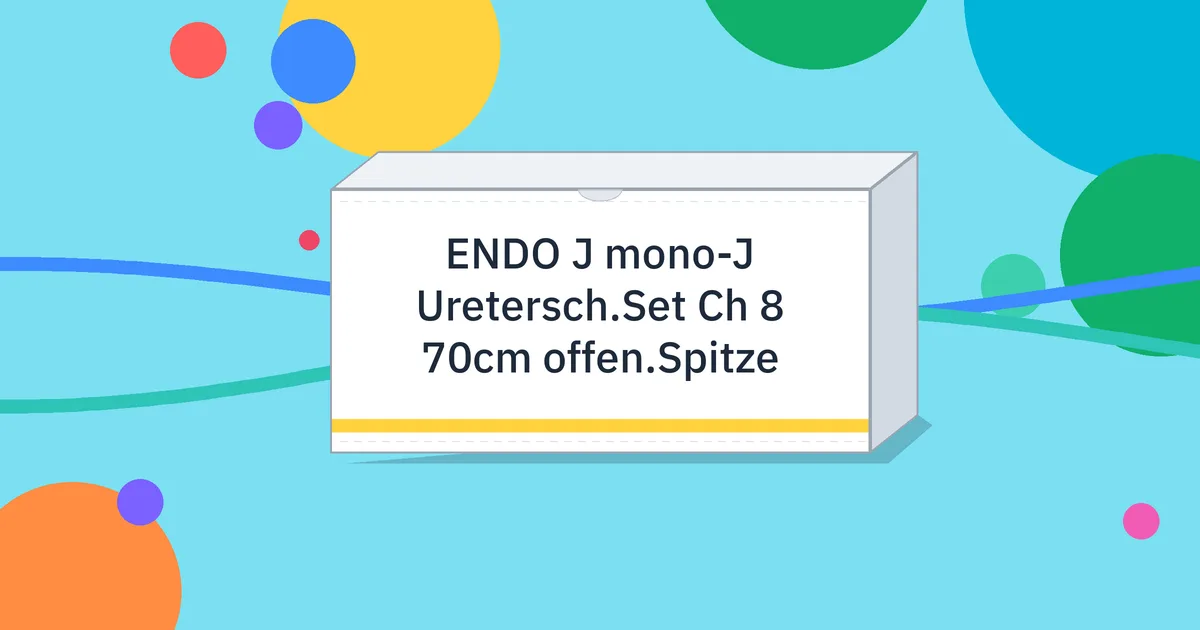 Symbolbild: Packung mit der Aufschrift ENDO J mono-J Uretersch.Set Ch 8 70cm offen.Spitze (PZN 13860572) – Verfügbarkeit und Bezug in Apotheken in Frankfurt am Main