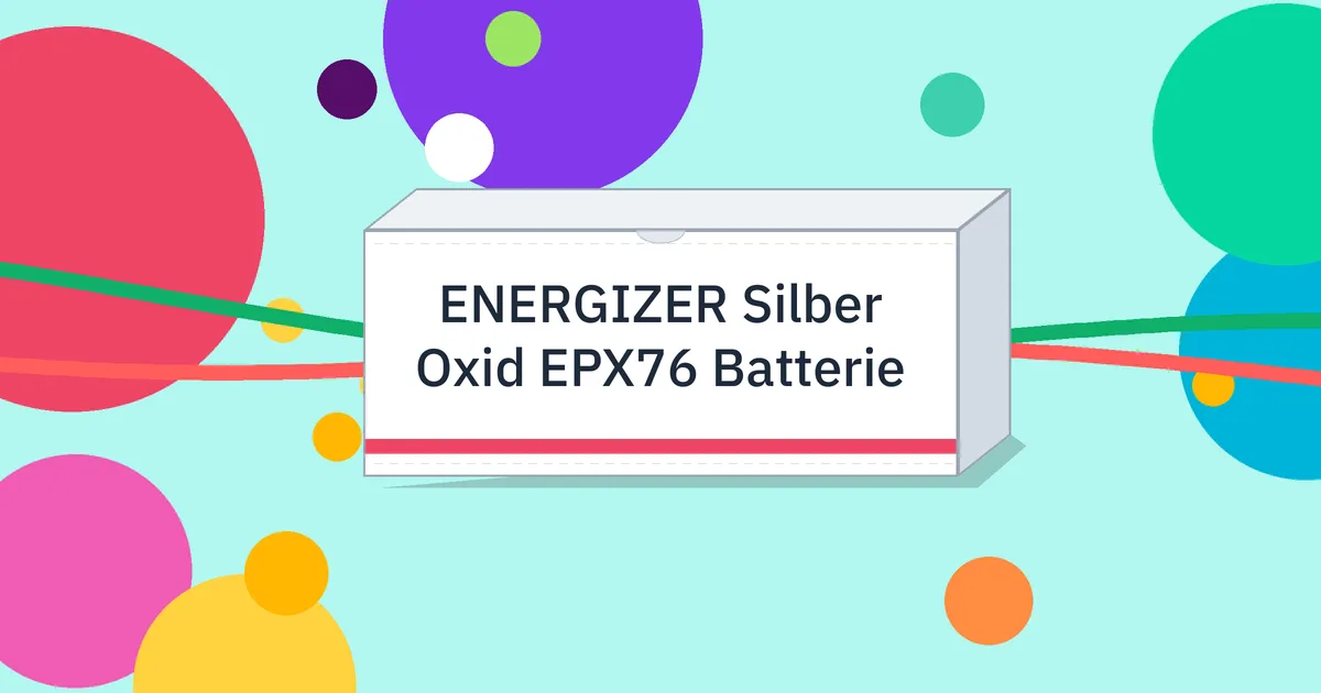 Symbolbild: Packung mit der Aufschrift ENERGIZER Silber Oxid EPX76 Batterie (PZN 00806714) – Verfügbarkeit und Bezug in Apotheken in Frankfurt am Main