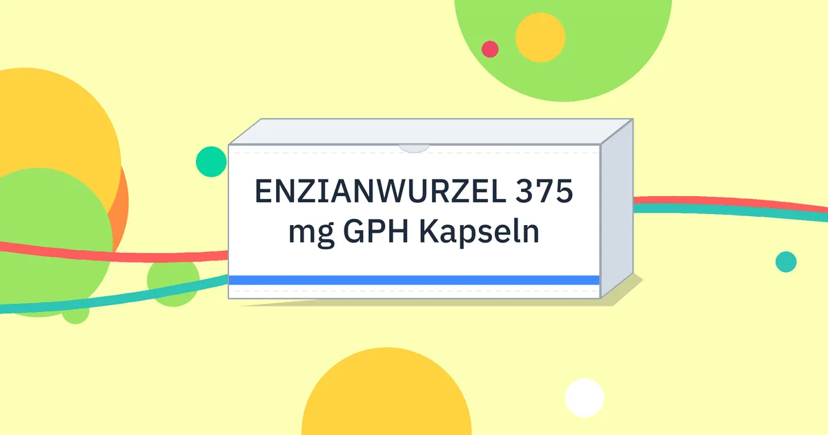 Symbolbild: Packung mit der Aufschrift ENZIANWURZEL 375 mg GPH Kapseln (PZN 06923007) – Verfügbarkeit und Bezug in Apotheken in Frankfurt am Main