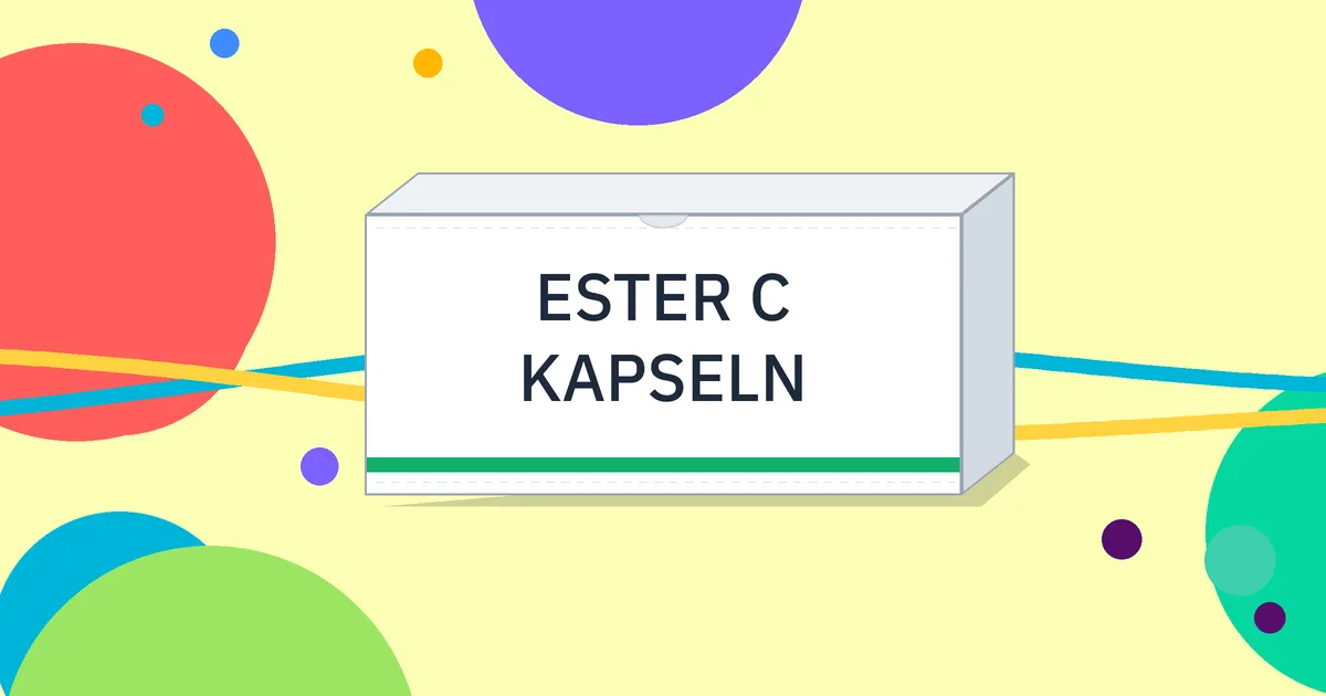 Symbolbild: Packung mit der Aufschrift ESTER C KAPSELN (PZN 11578133) – Verfügbarkeit und Bezug in Apotheken in Frankfurt am Main