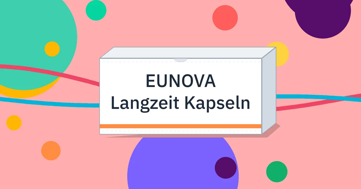 Symbolbild: Packung mit der Aufschrift EUNOVA Langzeit Kapseln (PZN 11084342) – Verfügbarkeit und Bezug in Apotheken in Frankfurt am Main