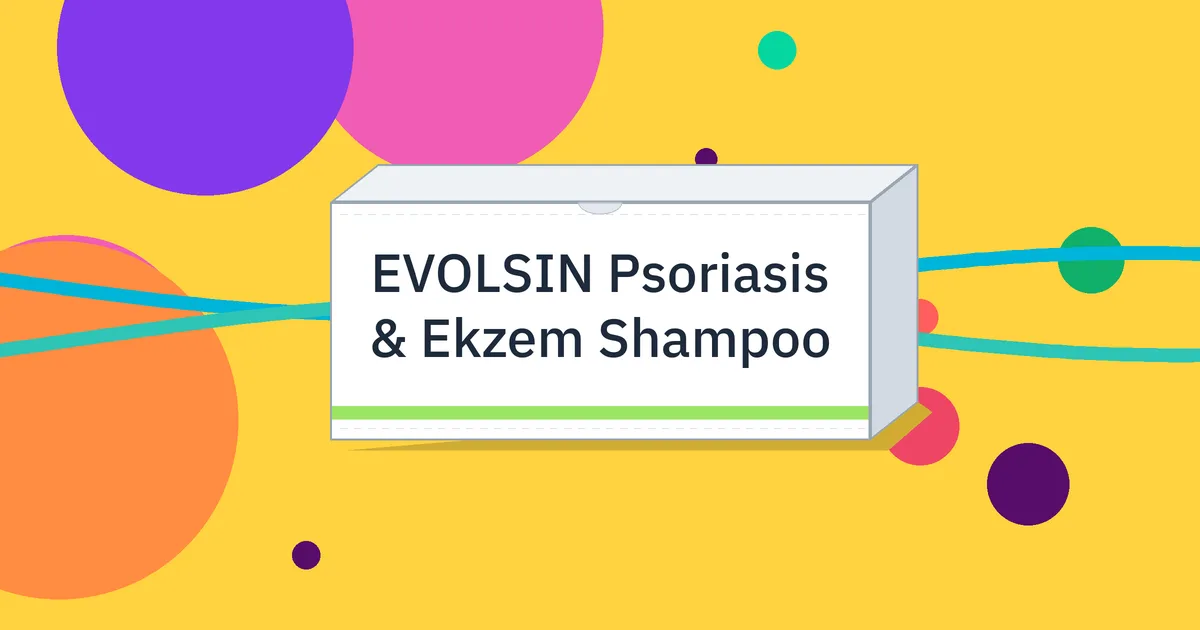 Symbolbild: Packung mit der Aufschrift EVOLSIN Psoriasis & Ekzem Shampoo (PZN 17825213) – Verfügbarkeit und Bezug in Apotheken in Frankfurt am Main