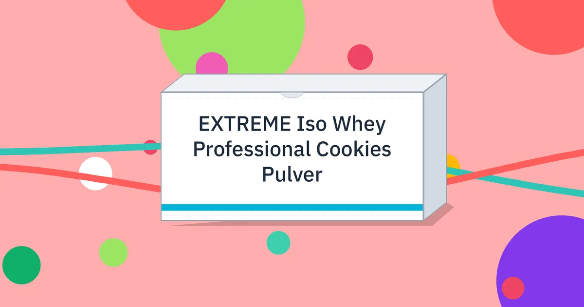 Symbolbild: Packung mit der Aufschrift EXTREME Iso Whey Professional Cookies Pulver (PZN 10179023) – Verfügbarkeit und Bezug in Apotheken in Frankfurt am Main