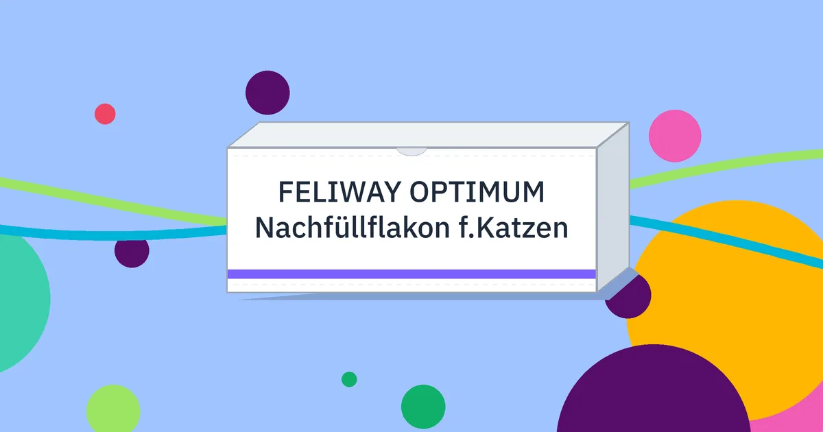 Symbolbild: Packung mit der Aufschrift FELIWAY OPTIMUM Nachfüllflakon f.Katzen (PZN 17364137) – Verfügbarkeit und Bezug in Apotheken in Frankfurt am Main