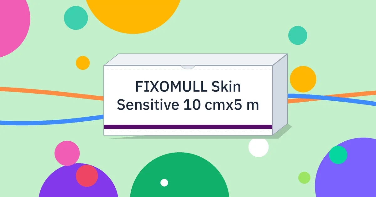 Symbolbild: Packung mit der Aufschrift FIXOMULL Skin Sensitive 10 cmx5 m (PZN 18361595) – Verfügbarkeit und Bezug in Apotheken in Frankfurt am Main