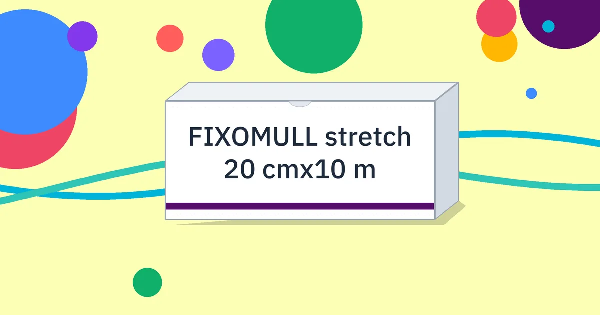 Symbolbild: Packung mit der Aufschrift FIXOMULL stretch 20 cmx10 m (PZN 16565589) – Verfügbarkeit und Bezug in Apotheken in Frankfurt am Main