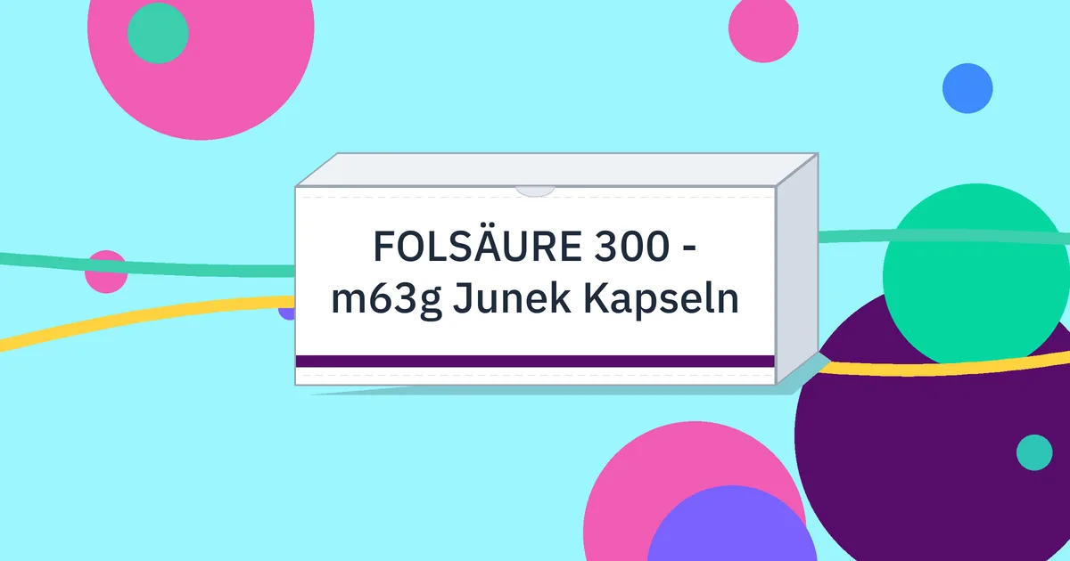 Symbolbild: Packung mit der Aufschrift FOLSÄURE 300 -m63g Junek Kapseln (PZN 10052707) – Verfügbarkeit und Bezug in Apotheken in Frankfurt am Main