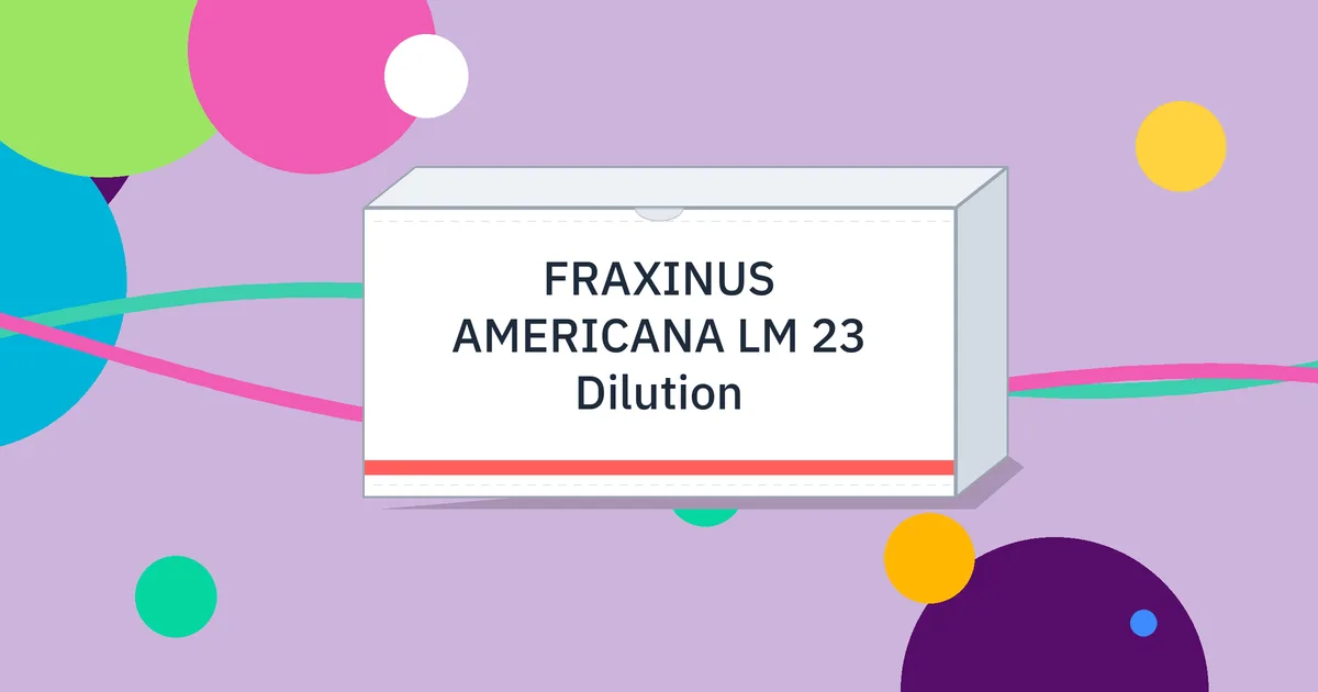 Symbolbild: Packung mit der Aufschrift FRAXINUS AMERICANA LM 23 Dilution (PZN 13491695) – Verfügbarkeit und Bezug in Apotheken in Frankfurt am Main