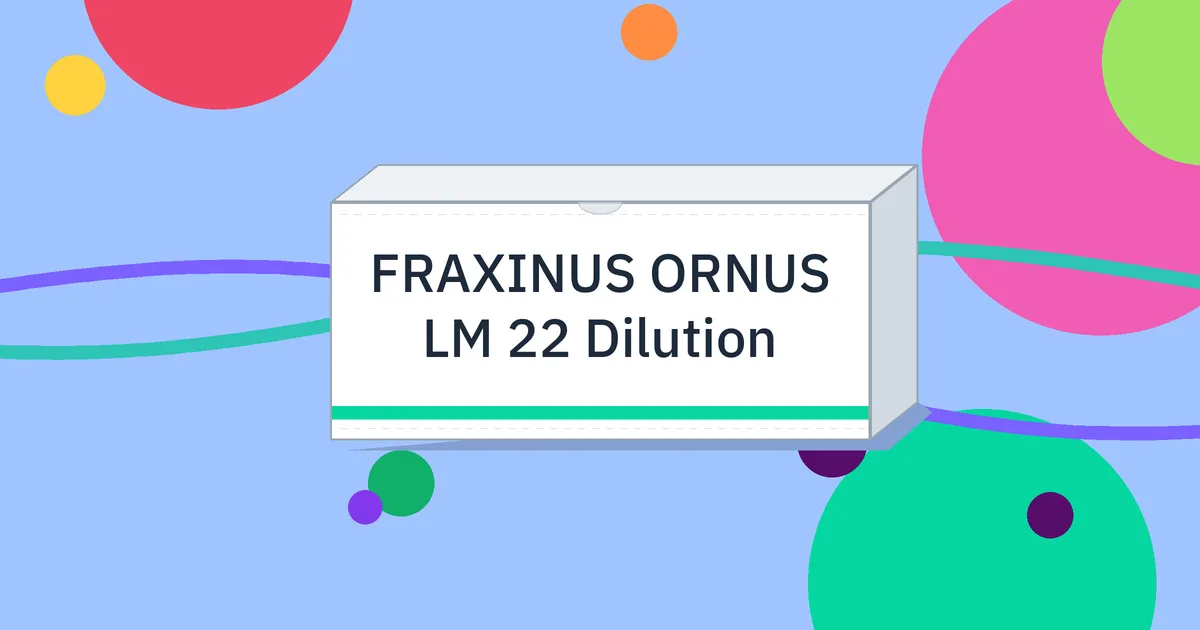 Symbolbild: Packung mit der Aufschrift FRAXINUS ORNUS LM 22 Dilution (PZN 13492602) – Verfügbarkeit und Bezug in Apotheken in Frankfurt am Main