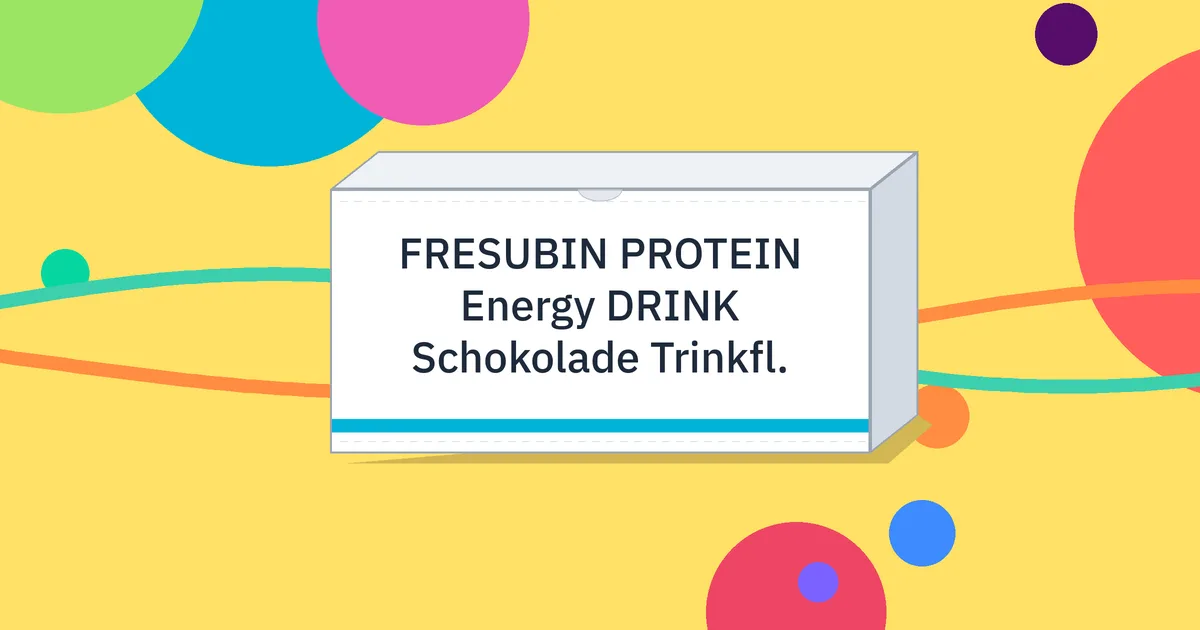Symbolbild: Packung mit der Aufschrift FRESUBIN PROTEIN Energy DRINK Schokolade Trinkfl. (PZN 20191373) – Verfügbarkeit und Bezug in Apotheken in Frankfurt am Main
