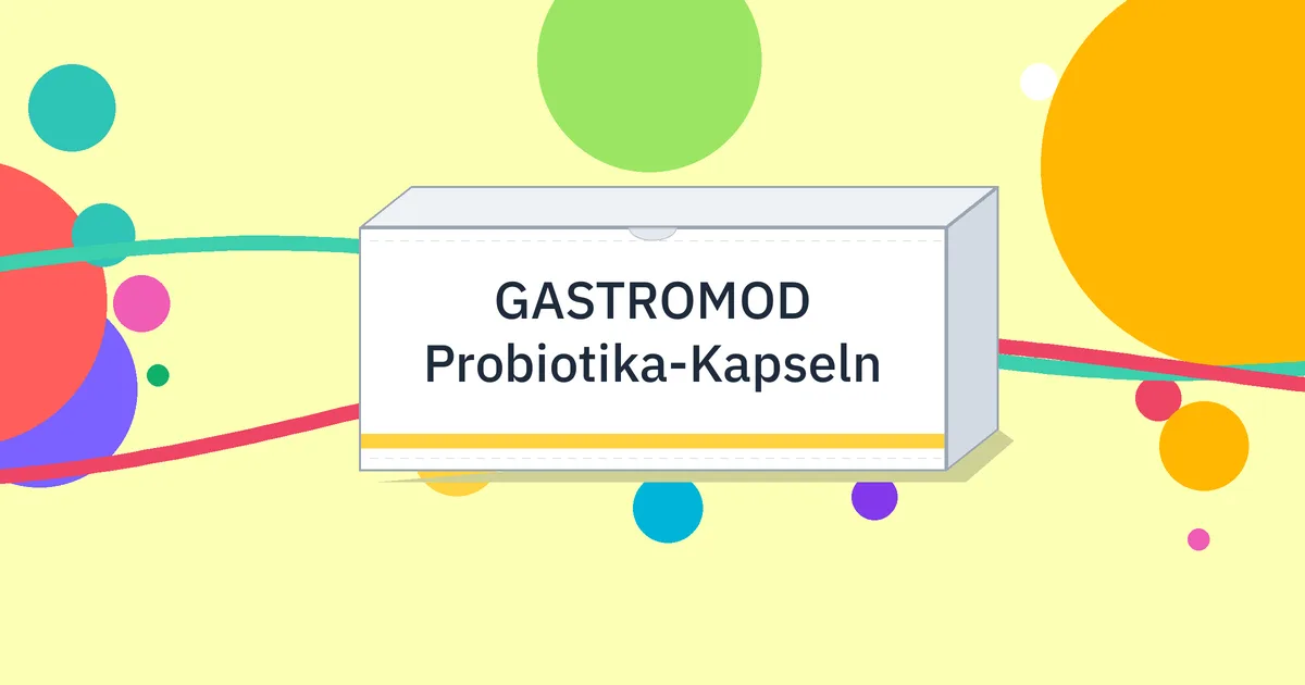 Symbolbild: Packung mit der Aufschrift GASTROMOD Probiotika-Kapseln (PZN 09535091) – Verfügbarkeit und Bezug in Apotheken in Frankfurt am Main
