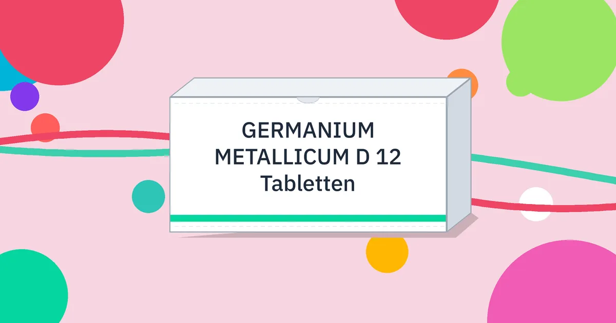 Symbolbild: Packung mit der Aufschrift GERMANIUM METALLICUM D 12 Tabletten (PZN 07168688) – Verfügbarkeit und Bezug in Apotheken in Frankfurt am Main