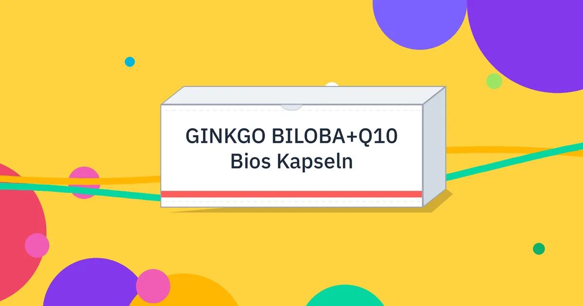 Symbolbild: Packung mit der Aufschrift GINKGO BILOBA+Q10 Bios Kapseln (PZN 00966903) – Verfügbarkeit und Bezug in Apotheken in Frankfurt am Main