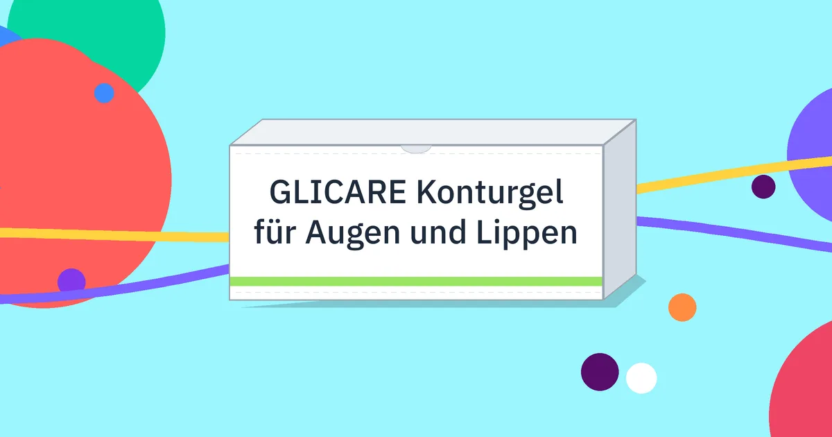 Symbolbild: Packung mit der Aufschrift GLICARE Konturgel für Augen und Lippen (PZN 18098844) – Verfügbarkeit und Bezug in Apotheken in Frankfurt am Main