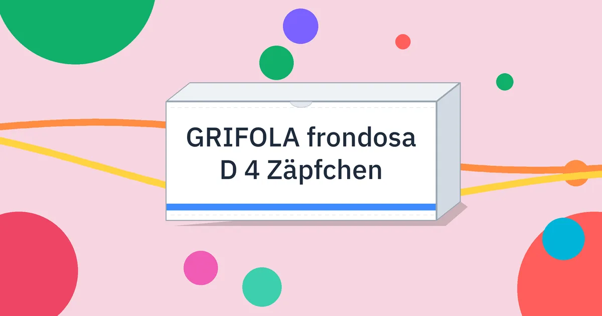 Symbolbild: Packung mit der Aufschrift GRIFOLA frondosa D 4 Zäpfchen (PZN 14058960) – Verfügbarkeit und Bezug in Apotheken in Frankfurt am Main