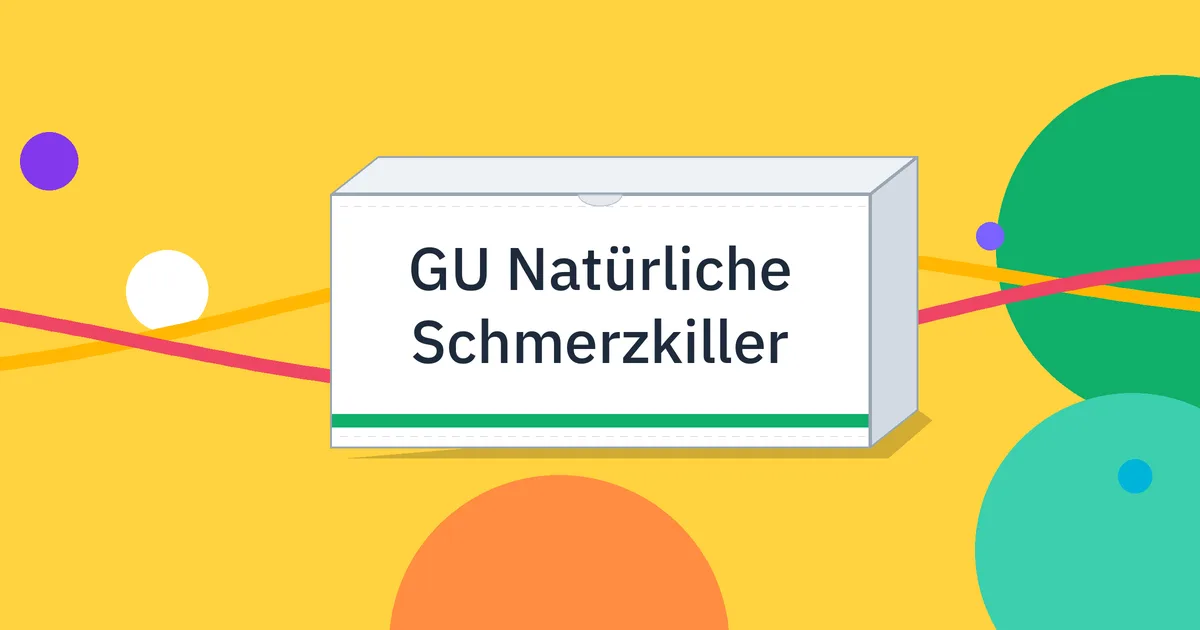 Symbolbild: Packung mit der Aufschrift GU Natürliche Schmerzkiller (PZN 16653709) – Verfügbarkeit und Bezug in Apotheken in Frankfurt am Main