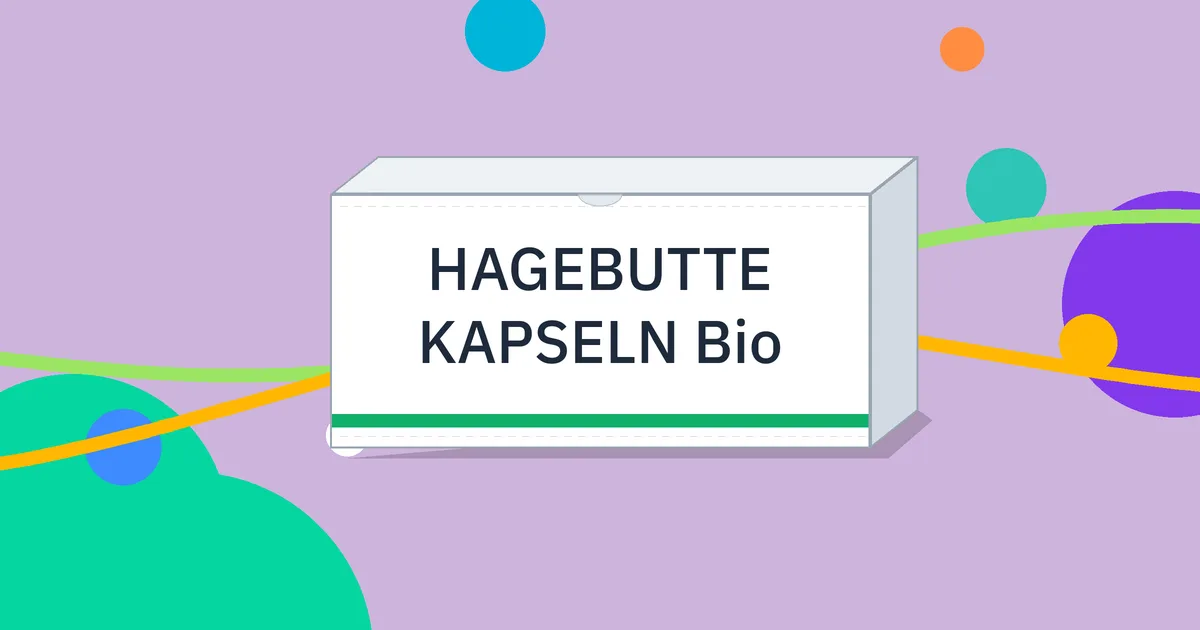 Symbolbild: Packung mit der Aufschrift HAGEBUTTE KAPSELN Bio (PZN 16029649) – Verfügbarkeit und Bezug in Apotheken in Frankfurt am Main