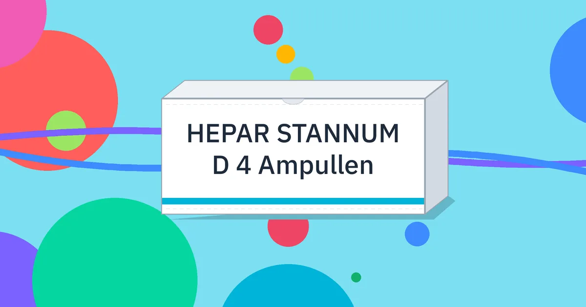 Symbolbild: Packung mit der Aufschrift HEPAR STANNUM D 4 Ampullen (PZN 01623105) – Verfügbarkeit und Bezug in Apotheken in Frankfurt am Main