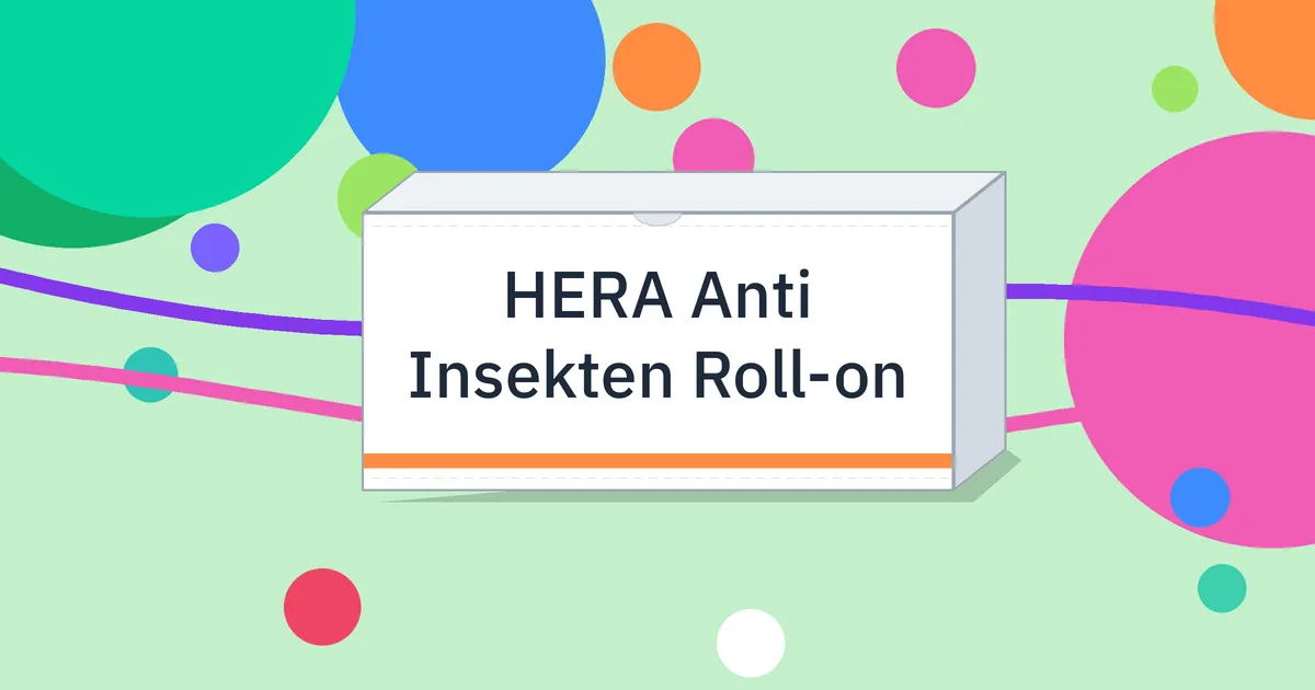 Symbolbild: Packung mit der Aufschrift HERA Anti Insekten Roll-on (PZN 12457621) – Verfügbarkeit und Bezug in Apotheken in Frankfurt am Main