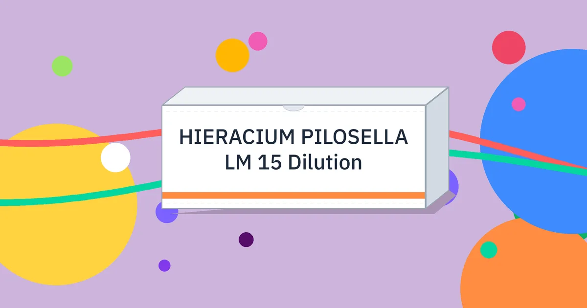 Symbolbild: Packung mit der Aufschrift HIERACIUM PILOSELLA LM 15 Dilution (PZN 13553522) – Verfügbarkeit und Bezug in Apotheken in Frankfurt am Main