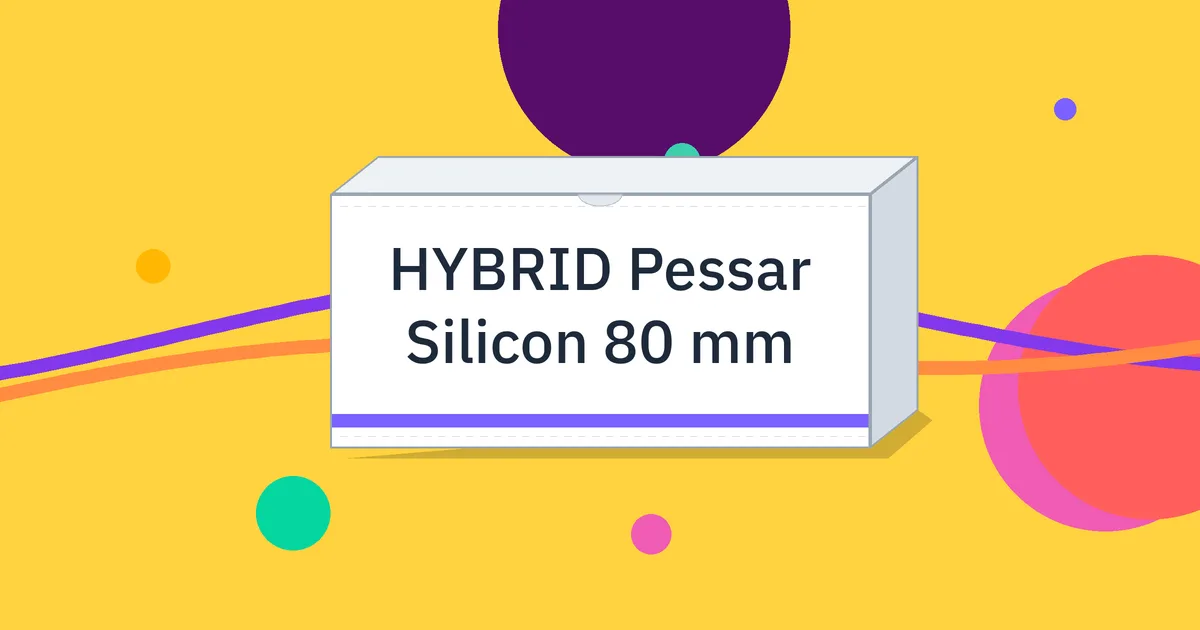Symbolbild: Packung mit der Aufschrift HYBRID Pessar Silicon 80 mm (PZN 20194756) – Verfügbarkeit und Bezug in Apotheken in Frankfurt am Main