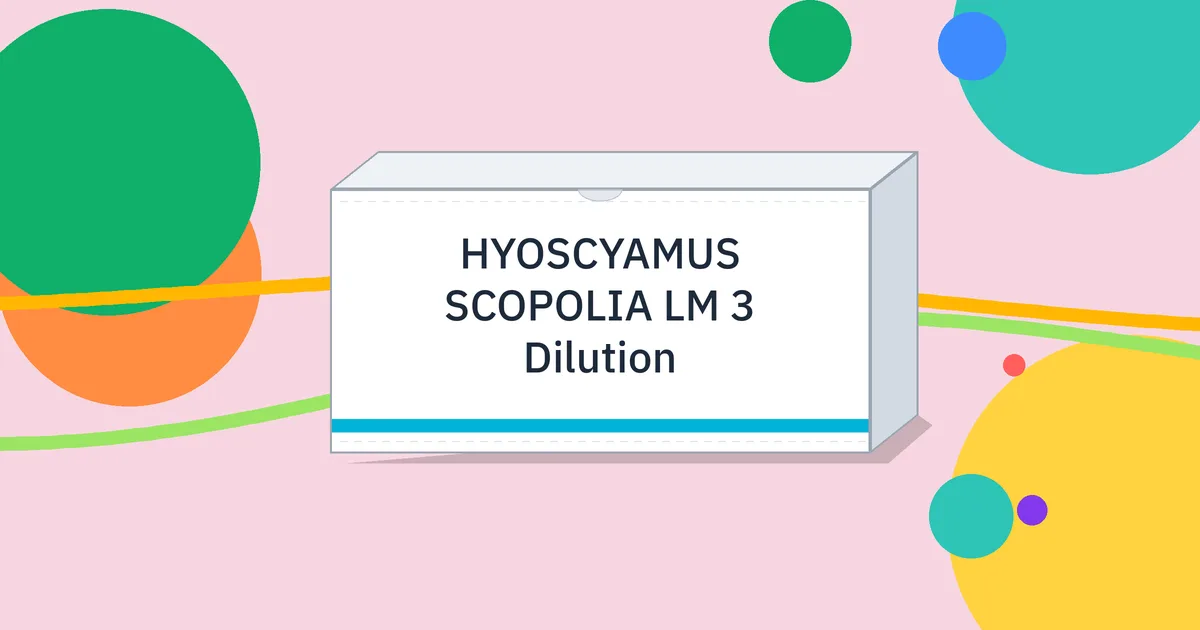 Symbolbild: Packung mit der Aufschrift HYOSCYAMUS SCOPOLIA LM 3 Dilution (PZN 13557589) – Verfügbarkeit und Bezug in Apotheken in Frankfurt am Main