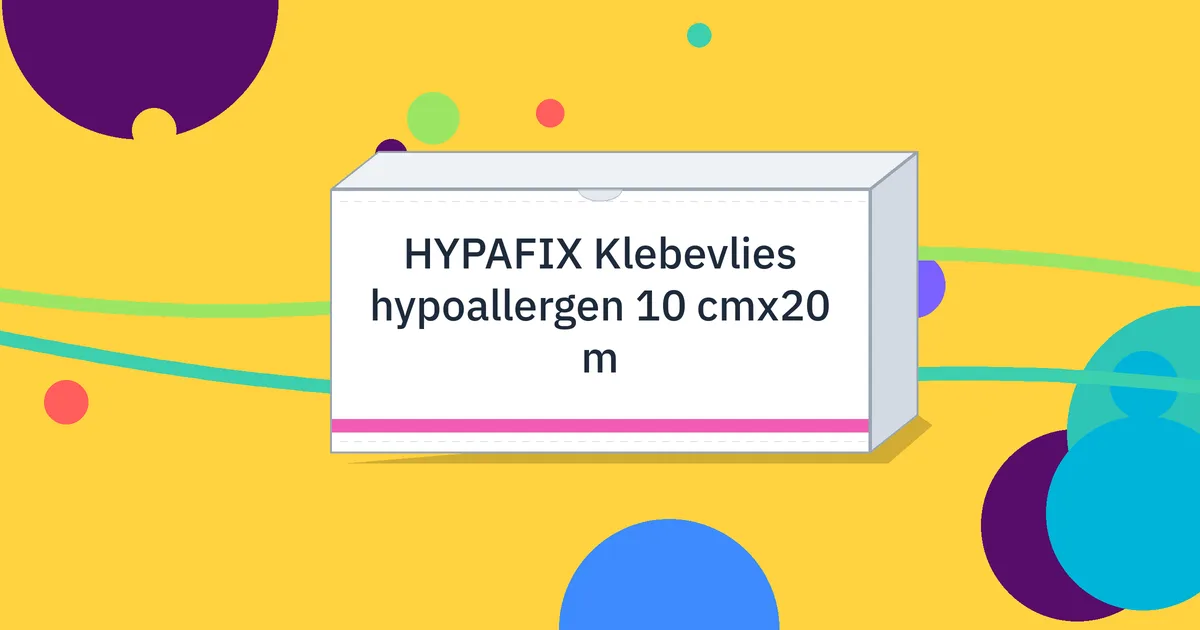 Symbolbild: Packung mit der Aufschrift HYPAFIX Klebevlies hypoallergen 10 cmx20 m (PZN 19891013) – Verfügbarkeit und Bezug in Apotheken in Frankfurt am Main