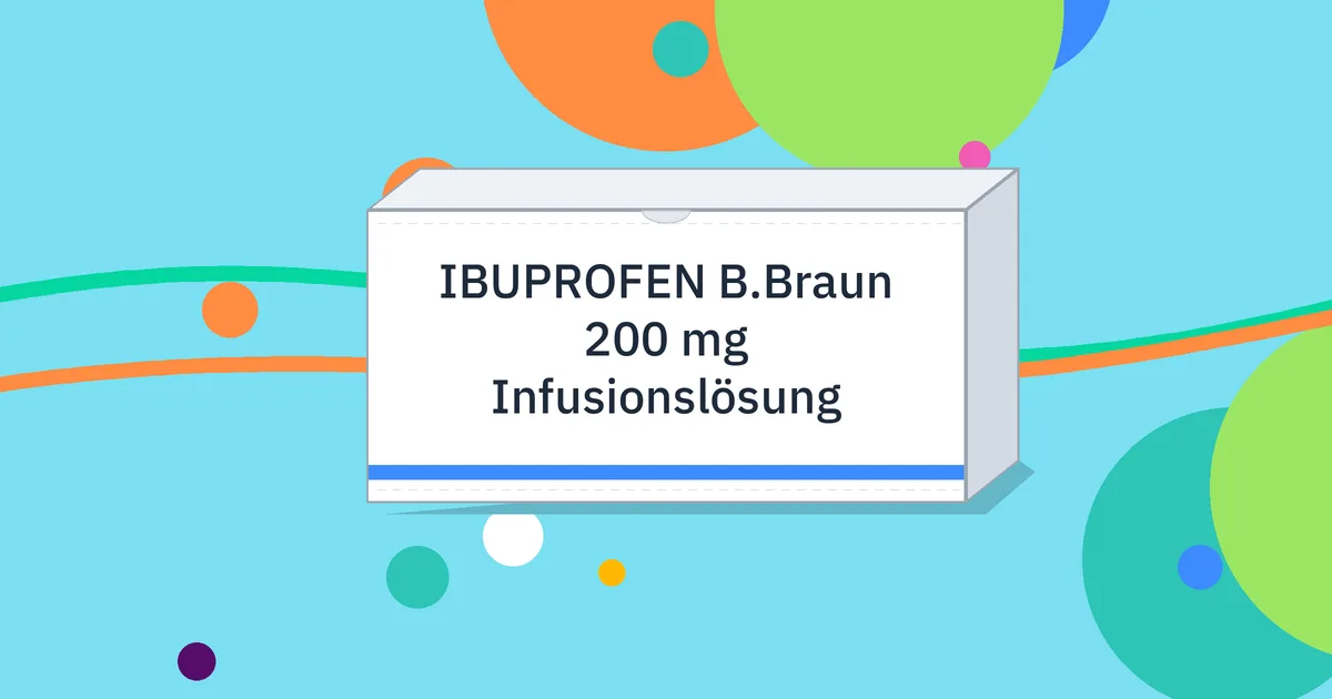 Symbolbild: Packung mit der Aufschrift IBUPROFEN B.Braun 200 mg Infusionslösung (PZN 16626322) – Verfügbarkeit und Bezug in Apotheken in Frankfurt am Main