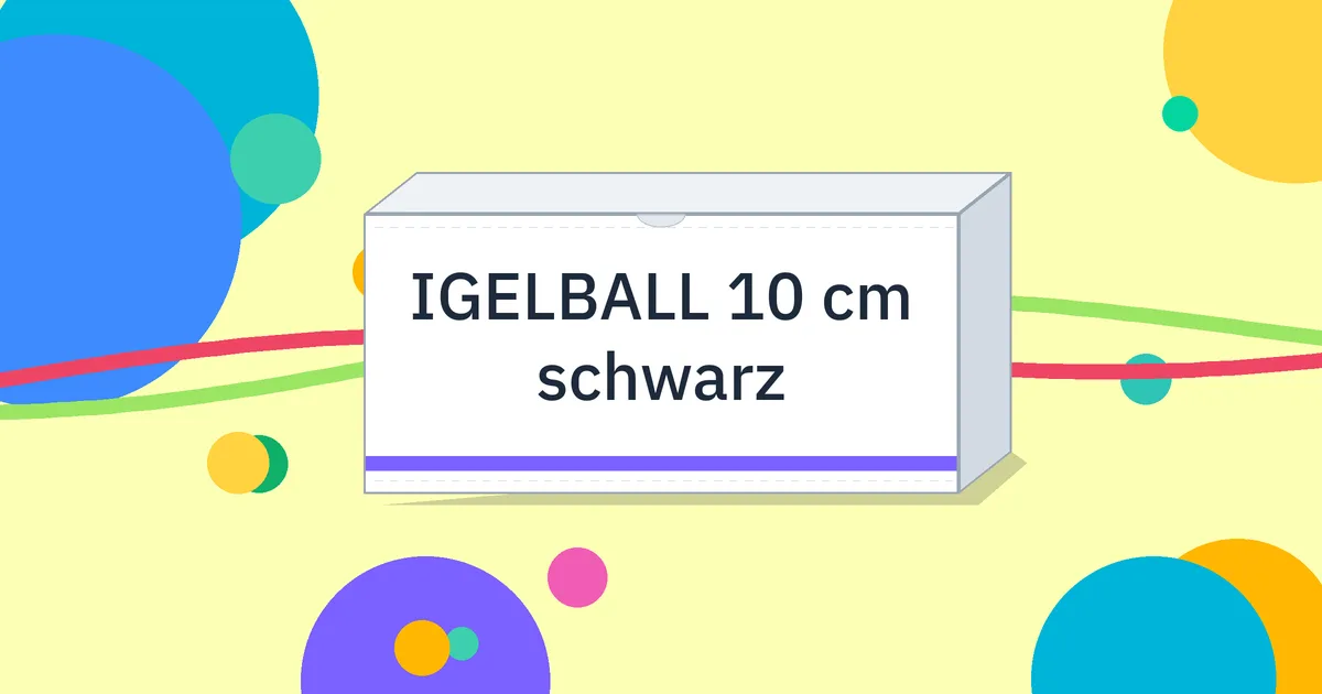 Symbolbild: Packung mit der Aufschrift IGELBALL 10 cm schwarz (PZN 17870260) – Verfügbarkeit und Bezug in Apotheken in Frankfurt am Main