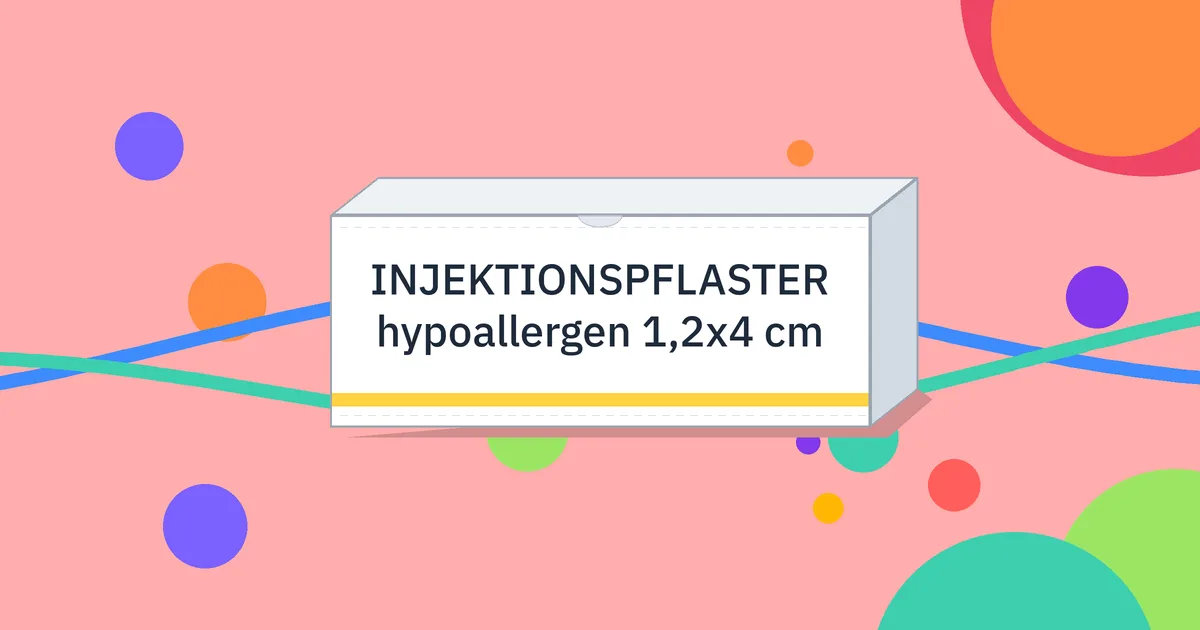 Symbolbild: Packung mit der Aufschrift INJEKTIONSPFLASTER hypoallergen 1,2x4 cm (PZN 00050162) – Verfügbarkeit und Bezug in Apotheken in Frankfurt am Main