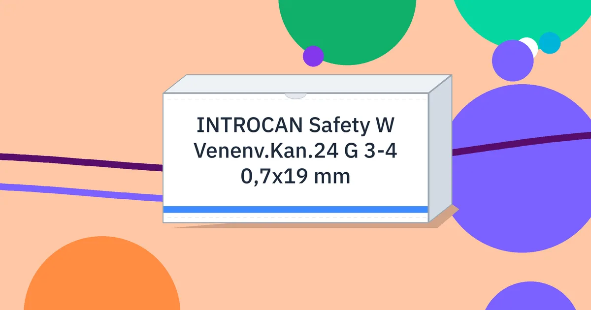 Symbolbild: Packung mit der Aufschrift INTROCAN Safety W Venenv.Kan.24 G 3-4 0,7x19 mm (PZN 04095776) – Verfügbarkeit und Bezug in Apotheken in Frankfurt am Main