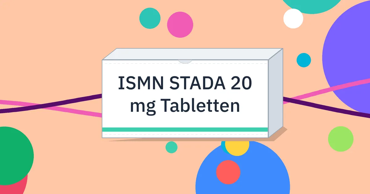 Symbolbild: Packung mit der Aufschrift ISMN STADA 20 mg Tabletten (PZN 04874090) – Verfügbarkeit und Bezug in Apotheken in Frankfurt am Main