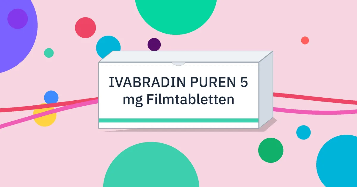 Symbolbild: Packung mit der Aufschrift IVABRADIN PUREN 5 mg Filmtabletten (PZN 12503717) – Verfügbarkeit und Bezug in Apotheken in Frankfurt am Main