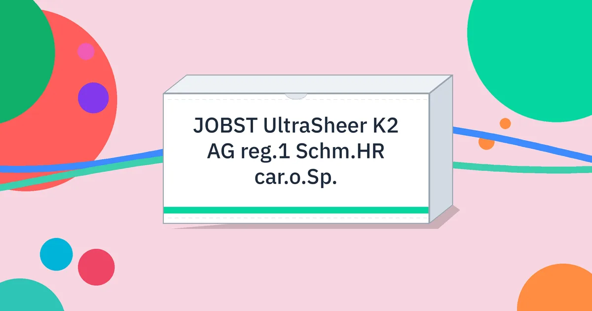 Symbolbild: Packung mit der Aufschrift JOBST UltraSheer K2 AG reg.1 Schm.HR car.o.Sp. (PZN 11260916) – Verfügbarkeit und Bezug in Apotheken in Frankfurt am Main