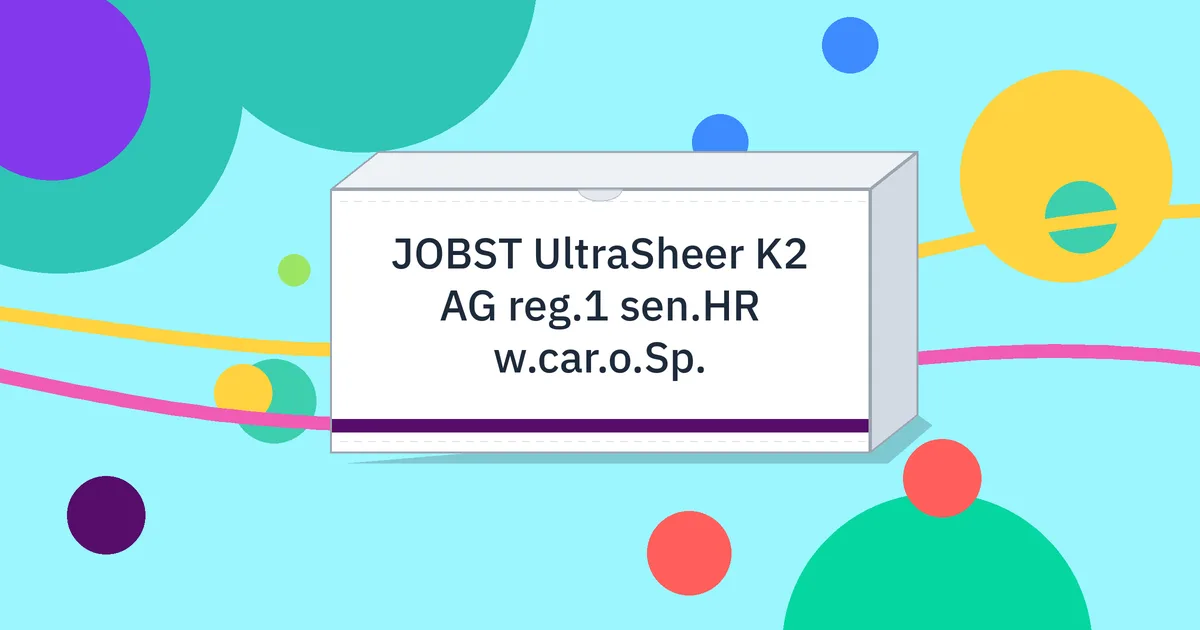Symbolbild: Packung mit der Aufschrift JOBST UltraSheer K2 AG reg.1 sen.HR w.car.o.Sp. (PZN 11262370) – Verfügbarkeit und Bezug in Apotheken in Frankfurt am Main