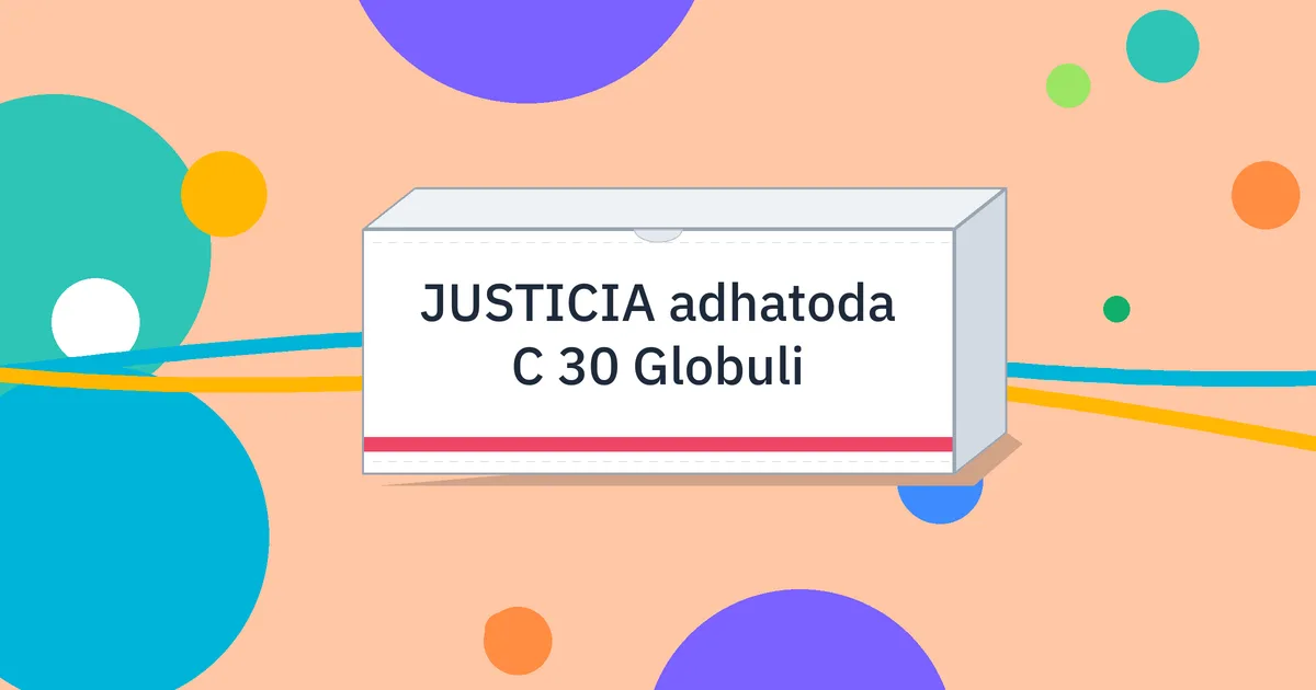 Symbolbild: Packung mit der Aufschrift JUSTICIA adhatoda C 30 Globuli (PZN 16691733) – Verfügbarkeit und Bezug in Apotheken in Frankfurt am Main